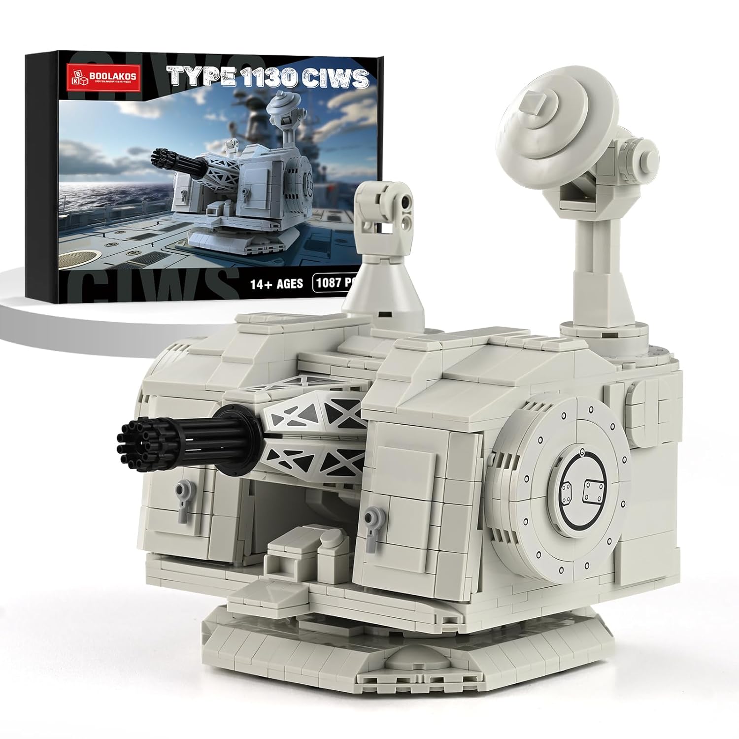 BOOLAKOS Aircraft Carrier CIWS Bricks, Military Naval Cannon Display ...