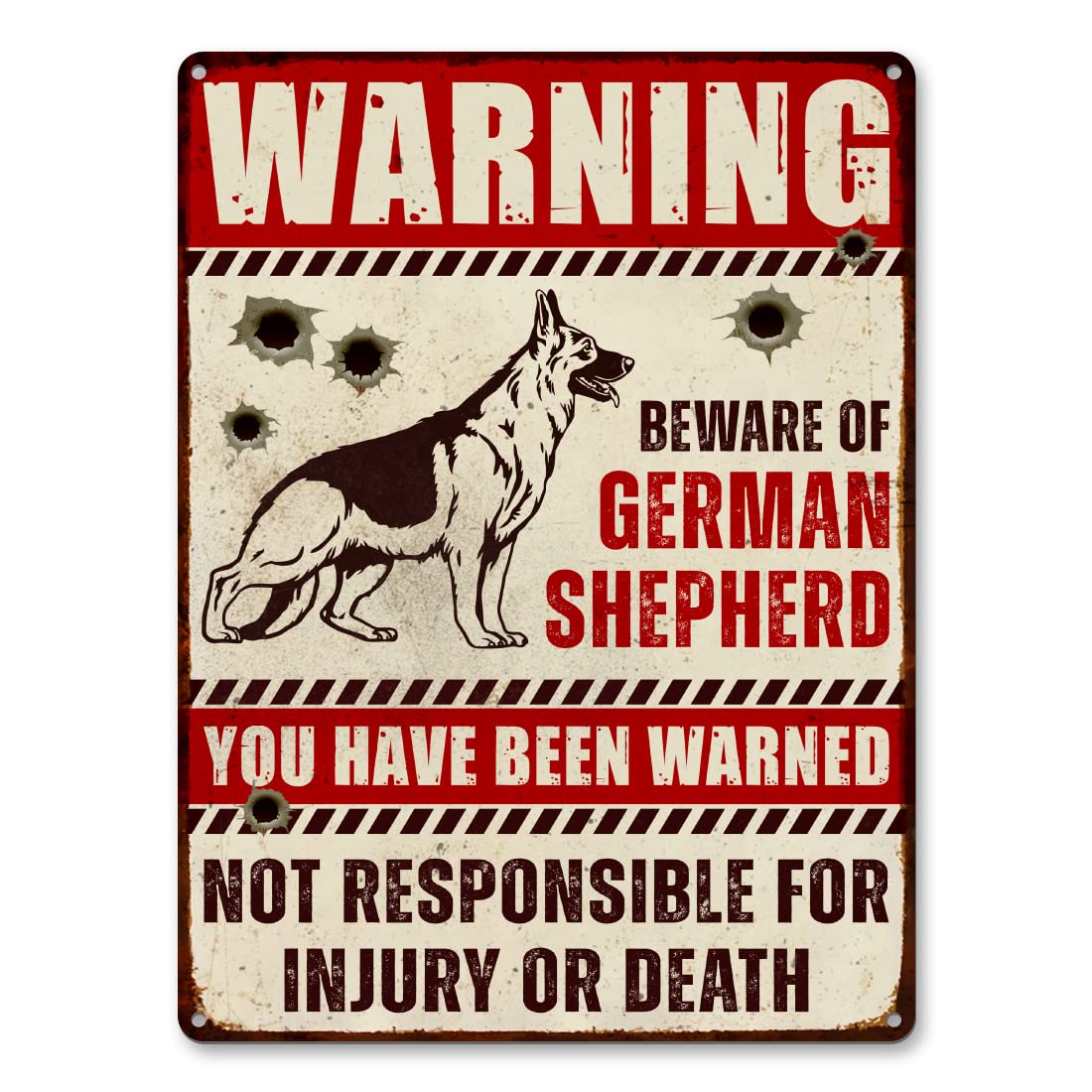 Amazon.com: German Shepherd Warning Sign, Beware Of Dog Sign Aluminum ...