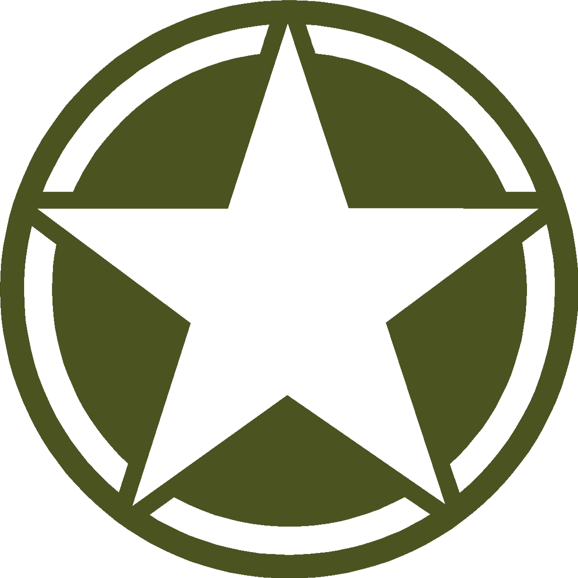 Military Star Stickers