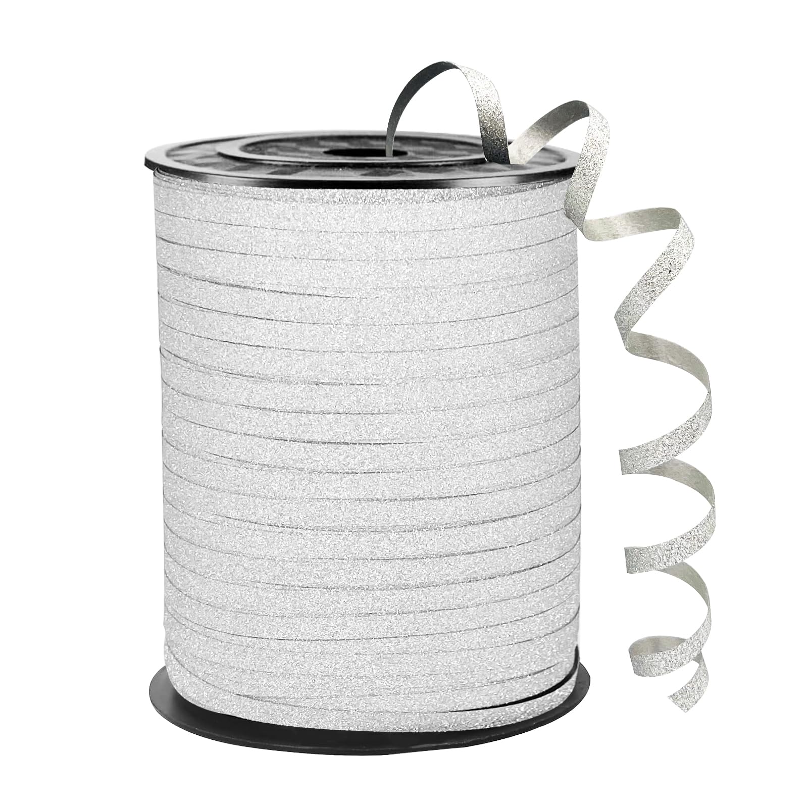 Snapklik.com : Silver Curling Ribbon, 500 Yard Glitter Silver Ribbon ...