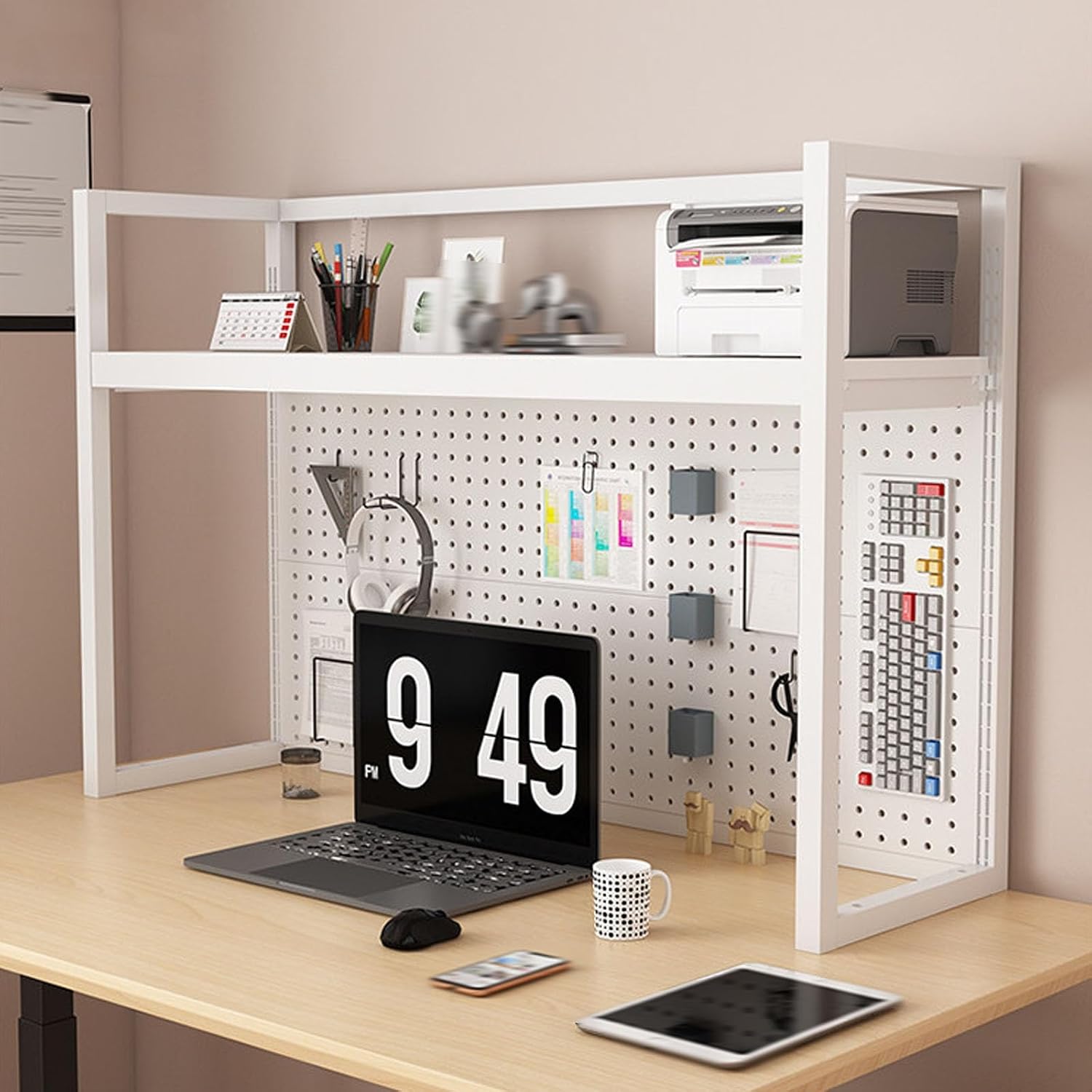 Amazon.com : Dorm Desktop Bookshelf, Adjustable Desktop Storage ...