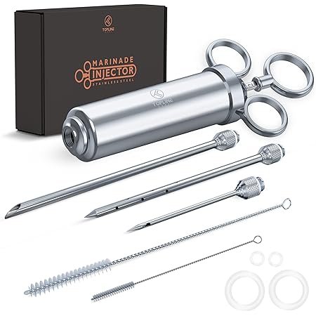 Amazon.com: Meat Injector Marinade Gun Stainless Steel Outdoor Kit ...