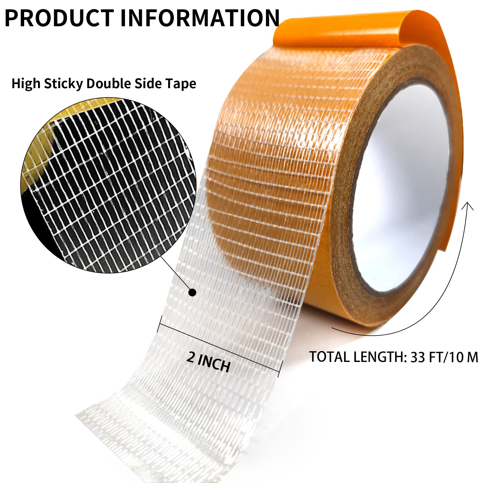 Snapklik.com : Double Sided Fabric Tape Heavy Duty,Clear Tape For ...