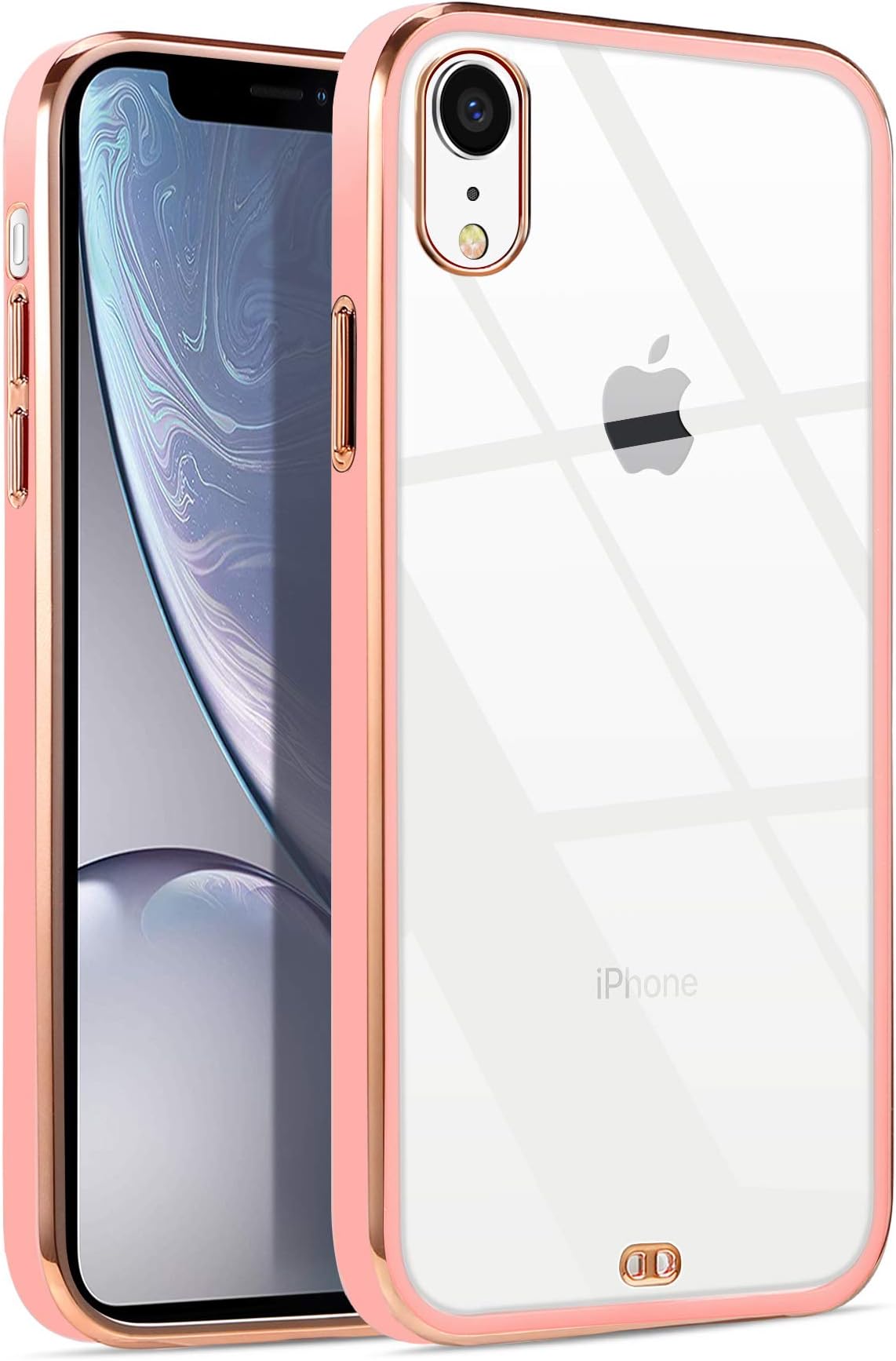 Amazon.co.jp: JOOBOY iPhone XR Case, Cute, Plated, Lens Protection ...