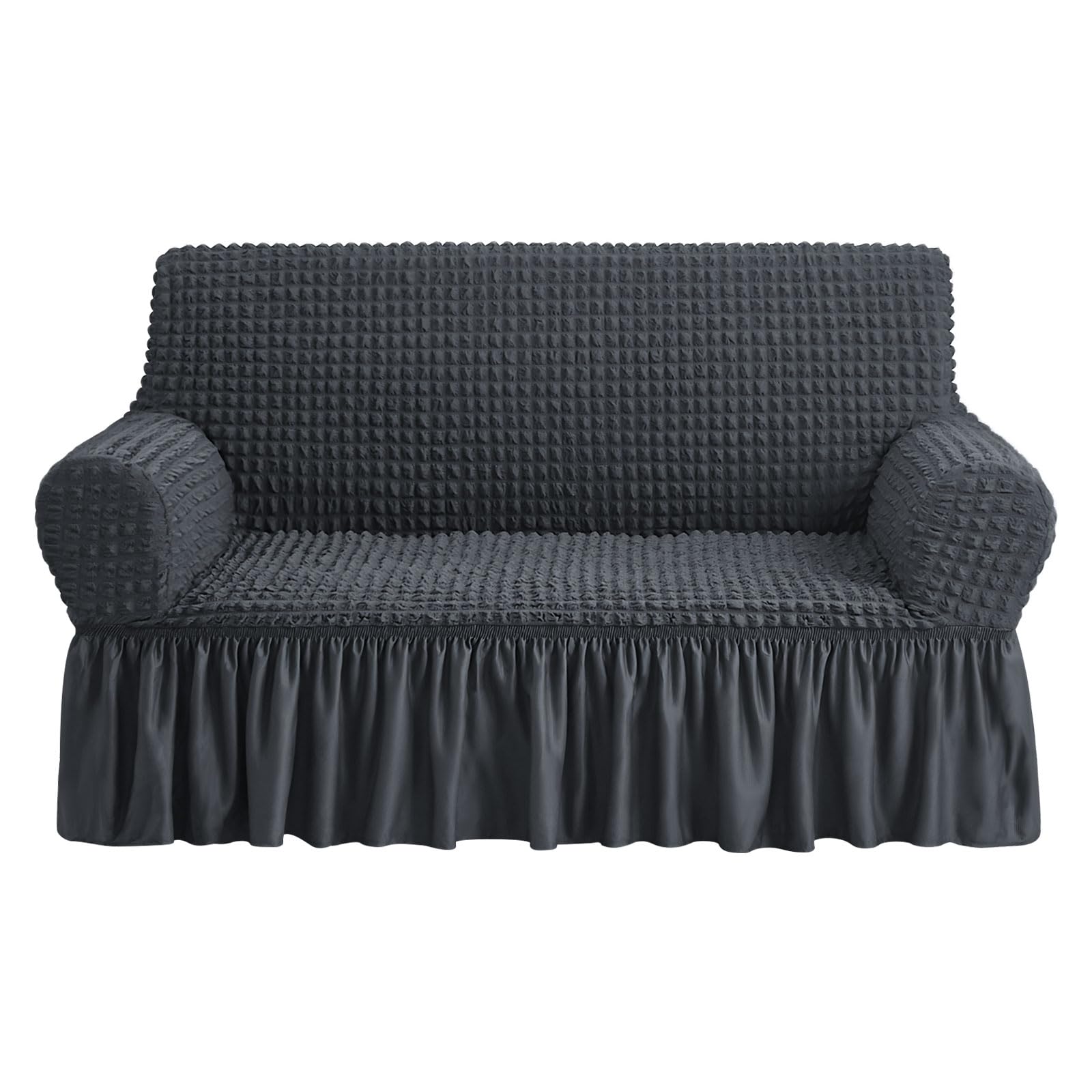 Amazon.com: NICEEC Loveseat Slipcover Dark Grey Loveseat Cover 1 Piece ...