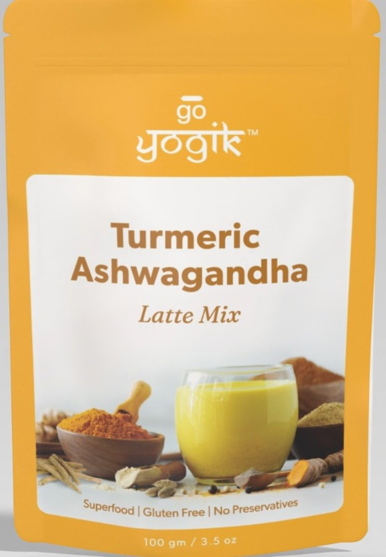 Go-Yogik Golden Turmeric Milk Blend with Ashwagandha Ginger Ceylon ...