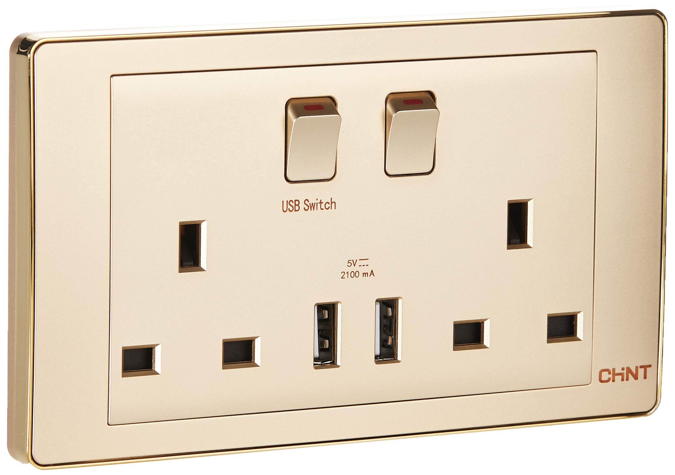 Chint2 Gang 3 Pin Switched Double Socket 13a 250v 2 | Desertcart UAE