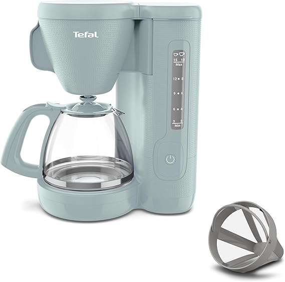Tefal Coffee Maker with Morning Filter, Eucalyptus, 1.25L Capacity ...