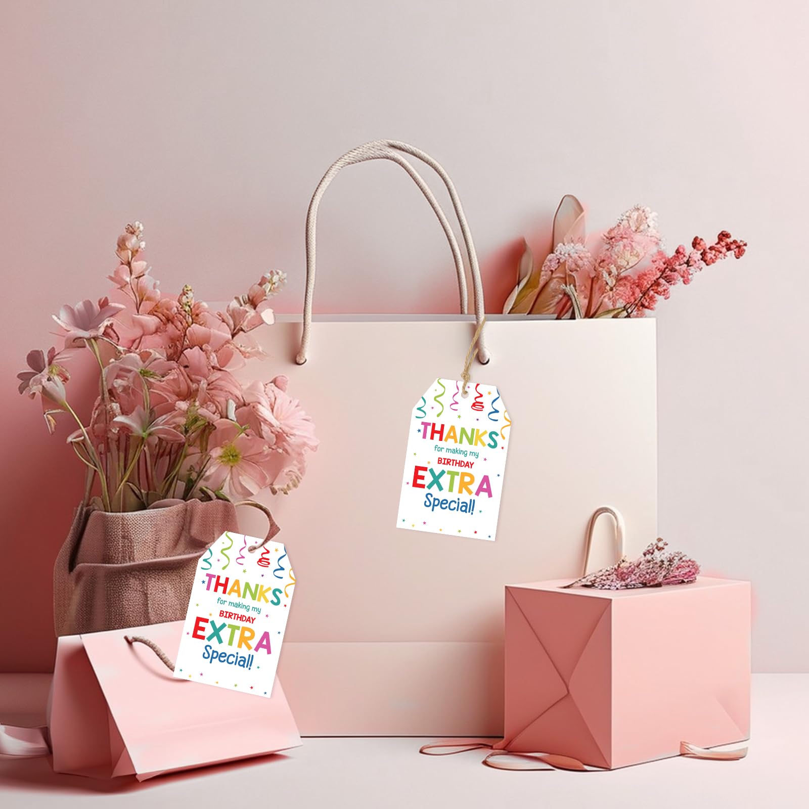Snapklik.com : Anwyll Thank You Tags For Birthday Party Favor 50Pcs ...