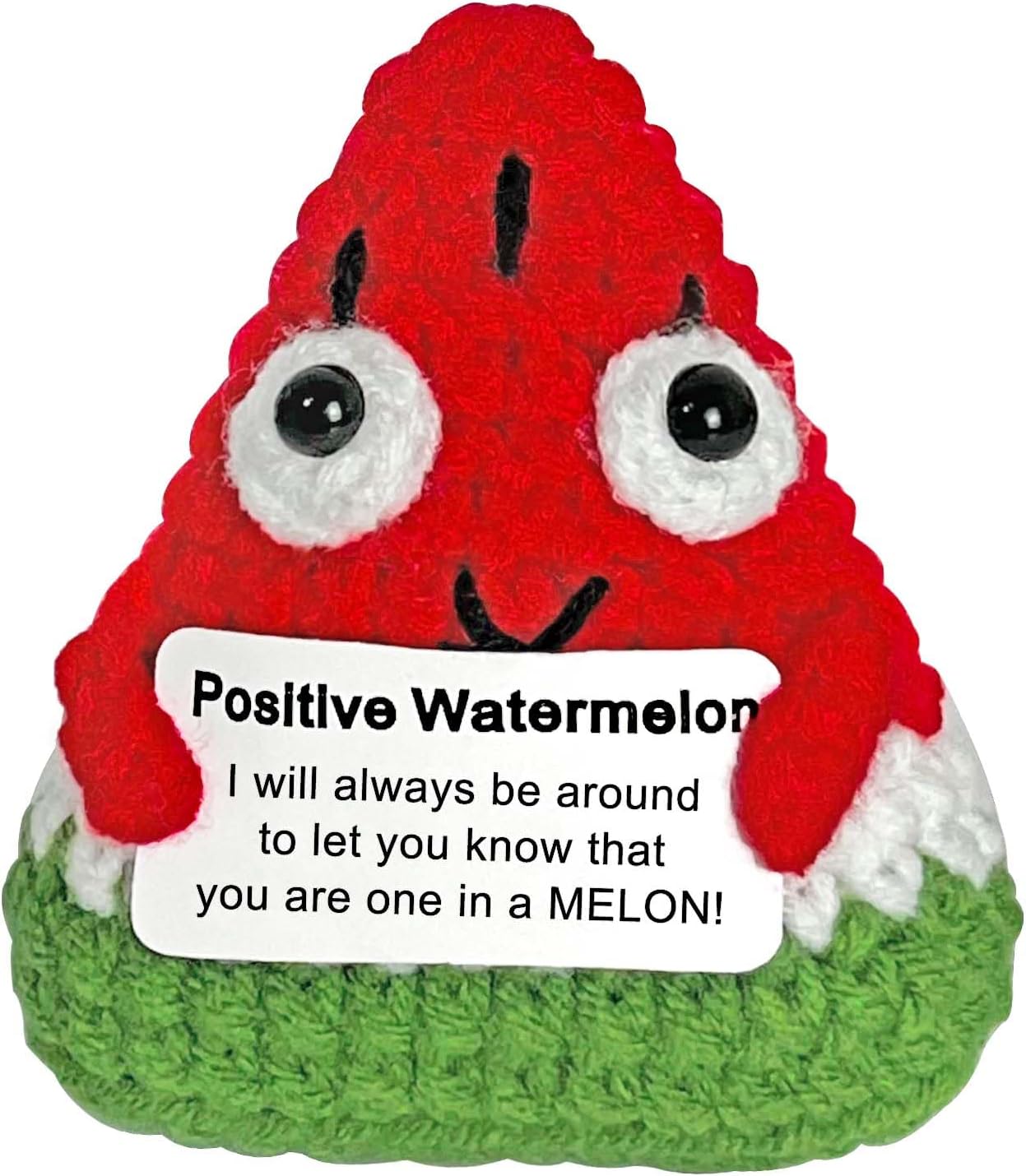 Krinisou Crochet Watermelon Gift, Positive Crochet Animals, Red, Yarn ...