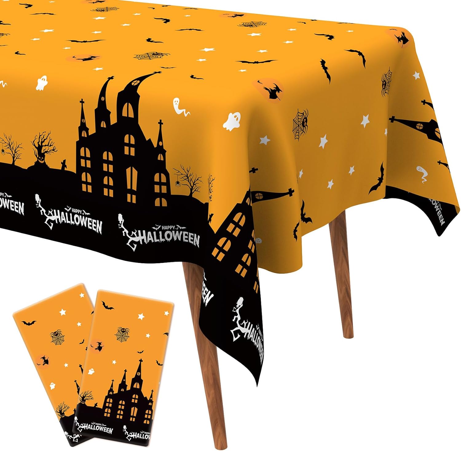 Amazon.com: Halloween Tablecloth, 2 PCS Halloween Decorations ...