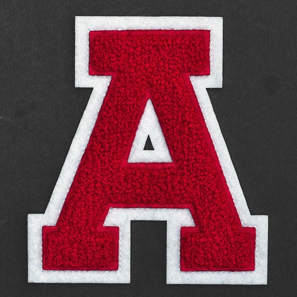 Amazon.com: Letter A - Chenille Stitch Varsity Iron-On Patch by pc, 4-1 ...