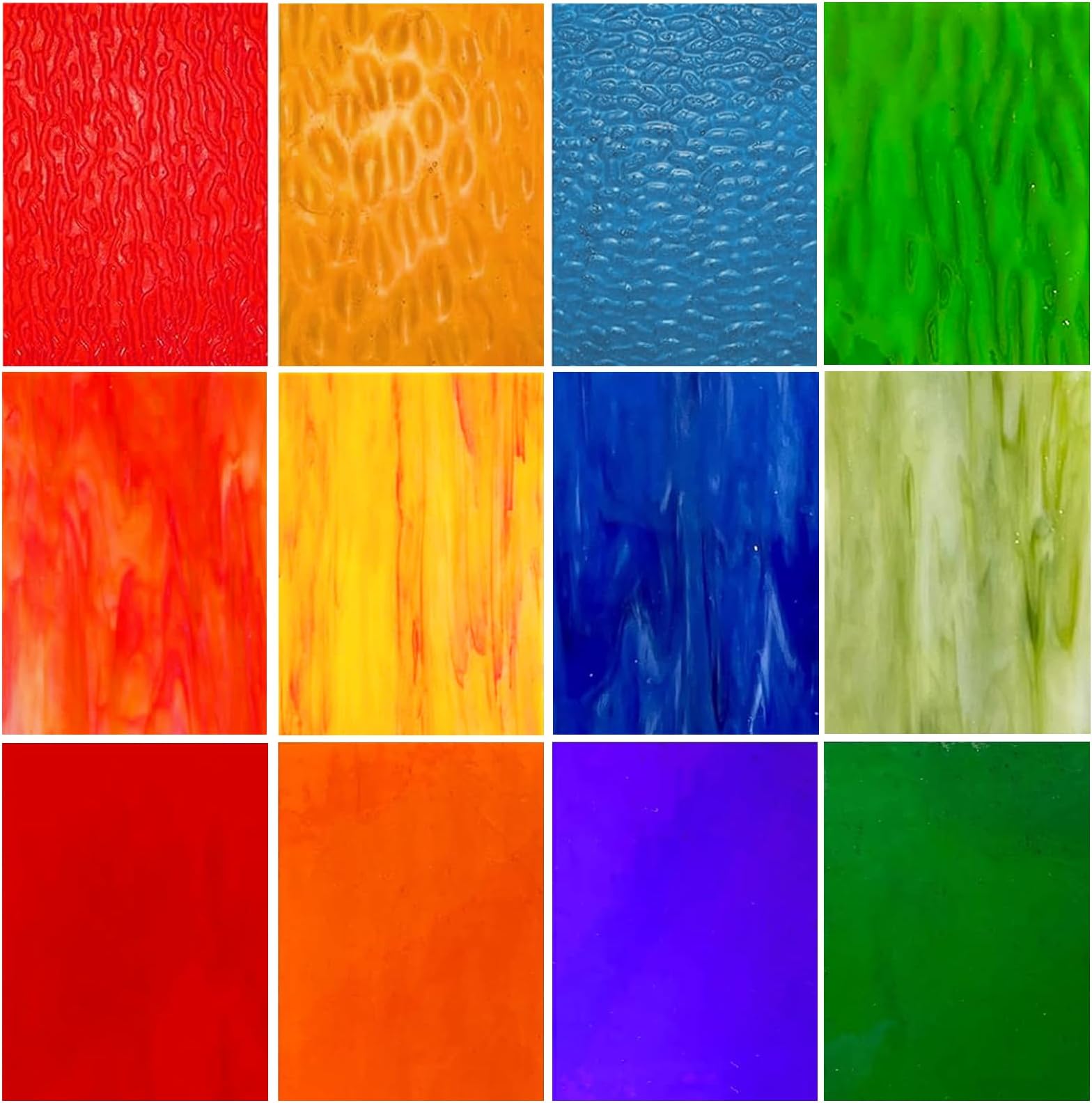 LITMIND 24 Sheets Transparent Stained Glass Variety Pack - 4 x 6 Inch ...