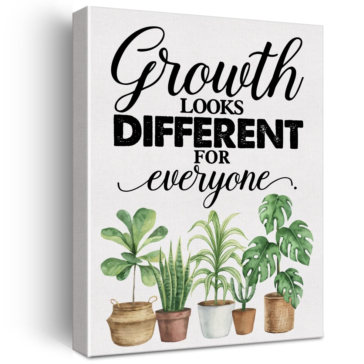Amazon.com: Growth Mindset Wall Art Canvas Painting Print Framed Growth ...