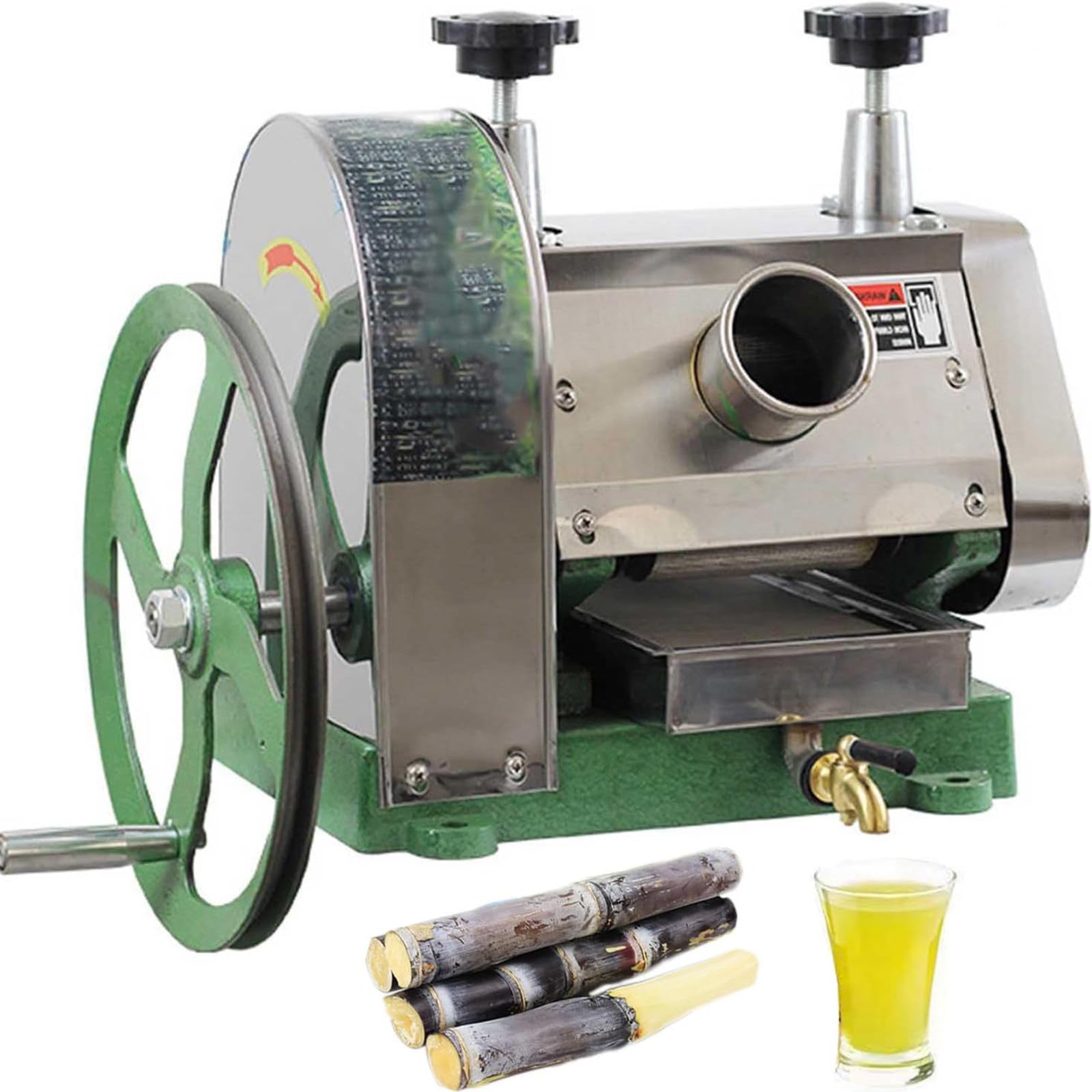 Commercial Manual Sugar Cane Juice Machine,3 Rolls Stainless Steel ...