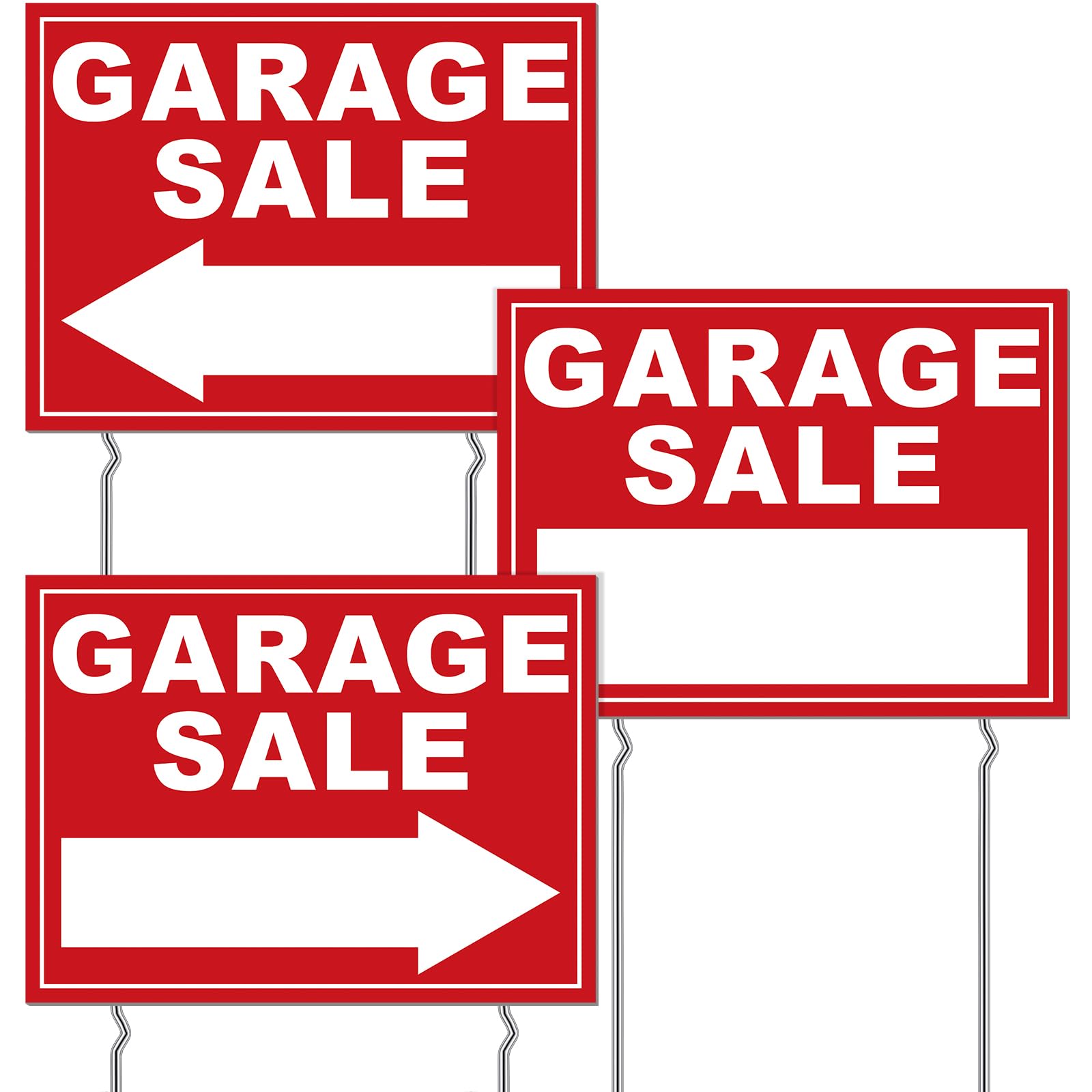 Amazon.com : Amyhill 3 Pcs Garage Sale Sign with Metal Stakes 12 x 16 ...