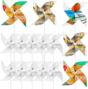 Amazon.com: Relaxgiant 32 Pack Sublimation Blank Pinwheels DIY Paper ...