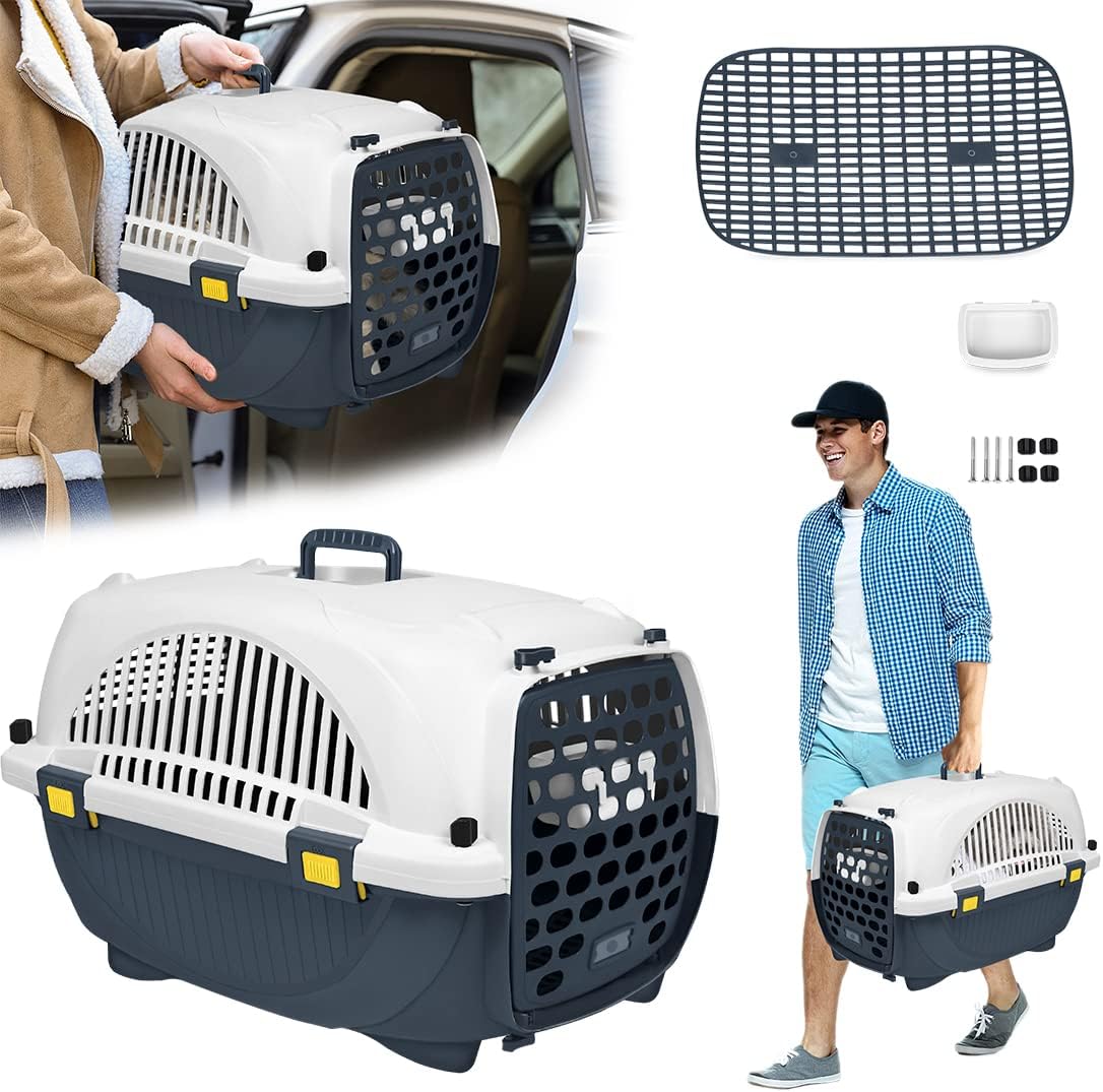NAIZY Transportbox Katze Katzentransportbox ABS+PP-Kunststoff Hund ...