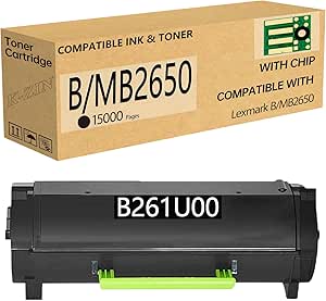 Amazon.com: K-ZIN B261U00 Black High-Yield Toner Cartridge(with Chip ...