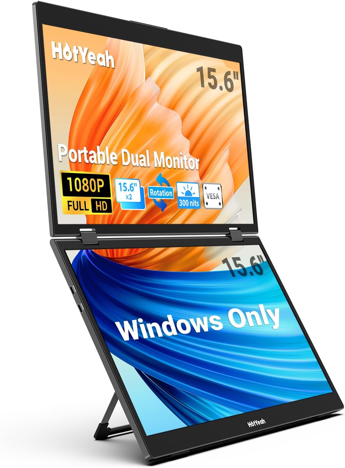 Amazon.com: JSAUX FlipGo 16" 2.5K Dual Touchscreen Portable Monitor ...