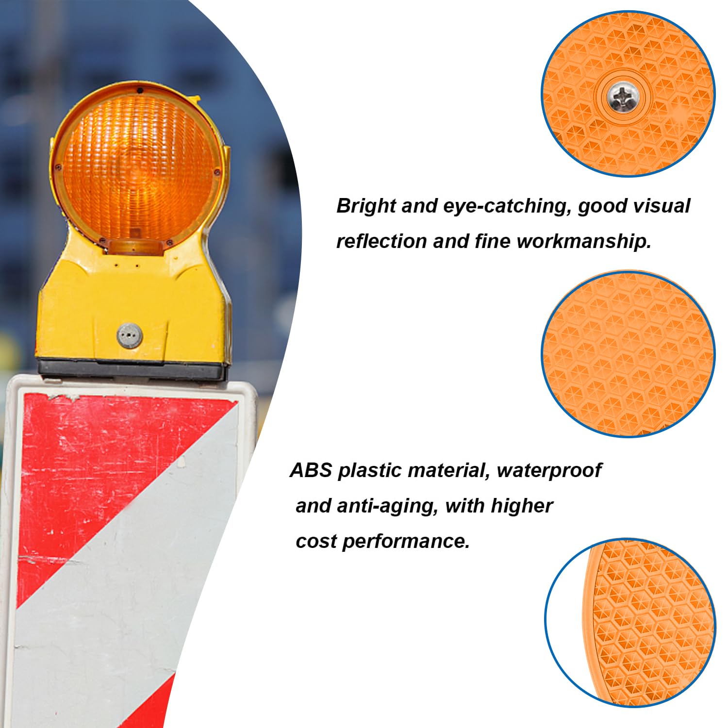 Snapklik.com : Smseace 12pcs Safety Reflectors Yellow Round Reflectors