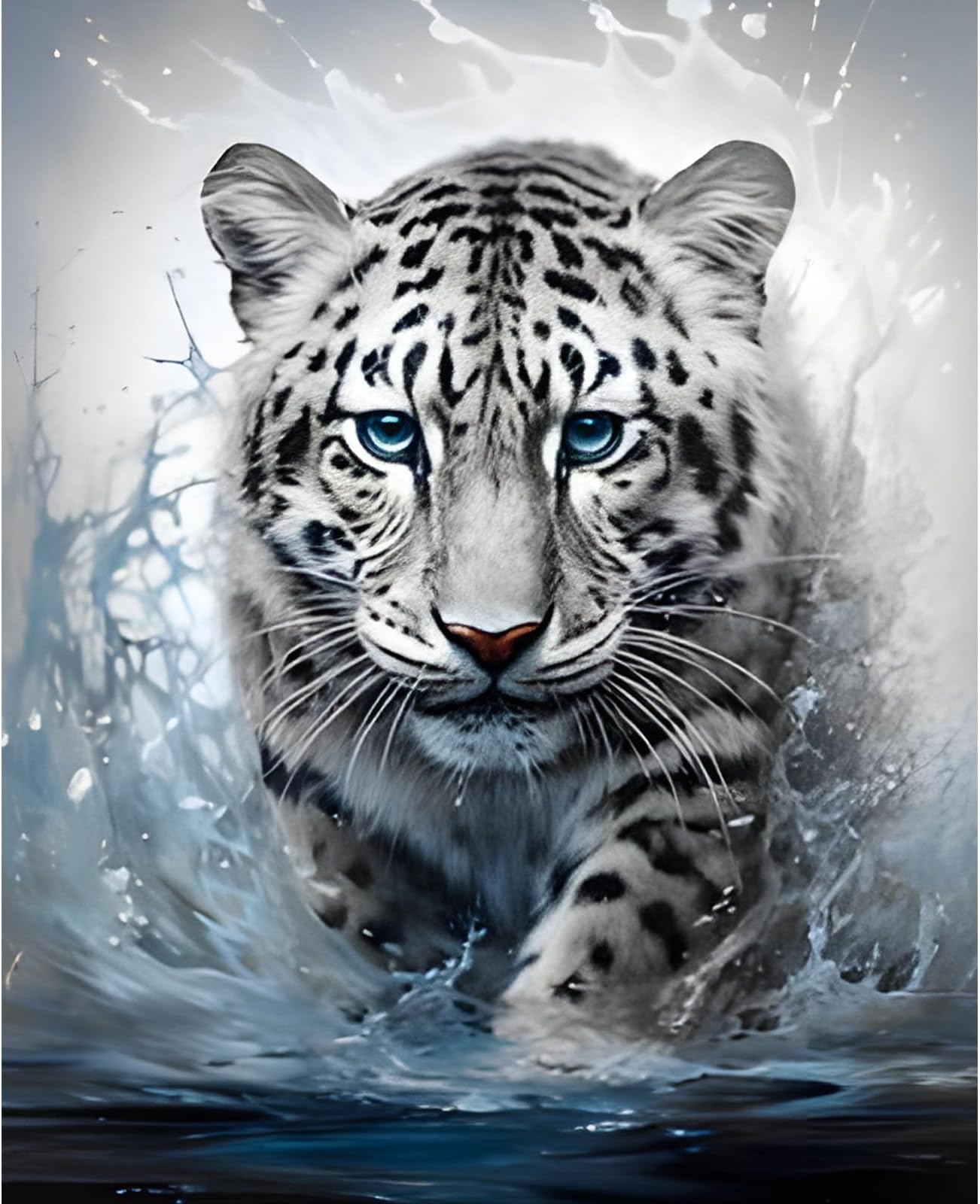 DAERLE Tiger Underwater Diamond Painting Kit, 5D DIY Tiger Diamond ...