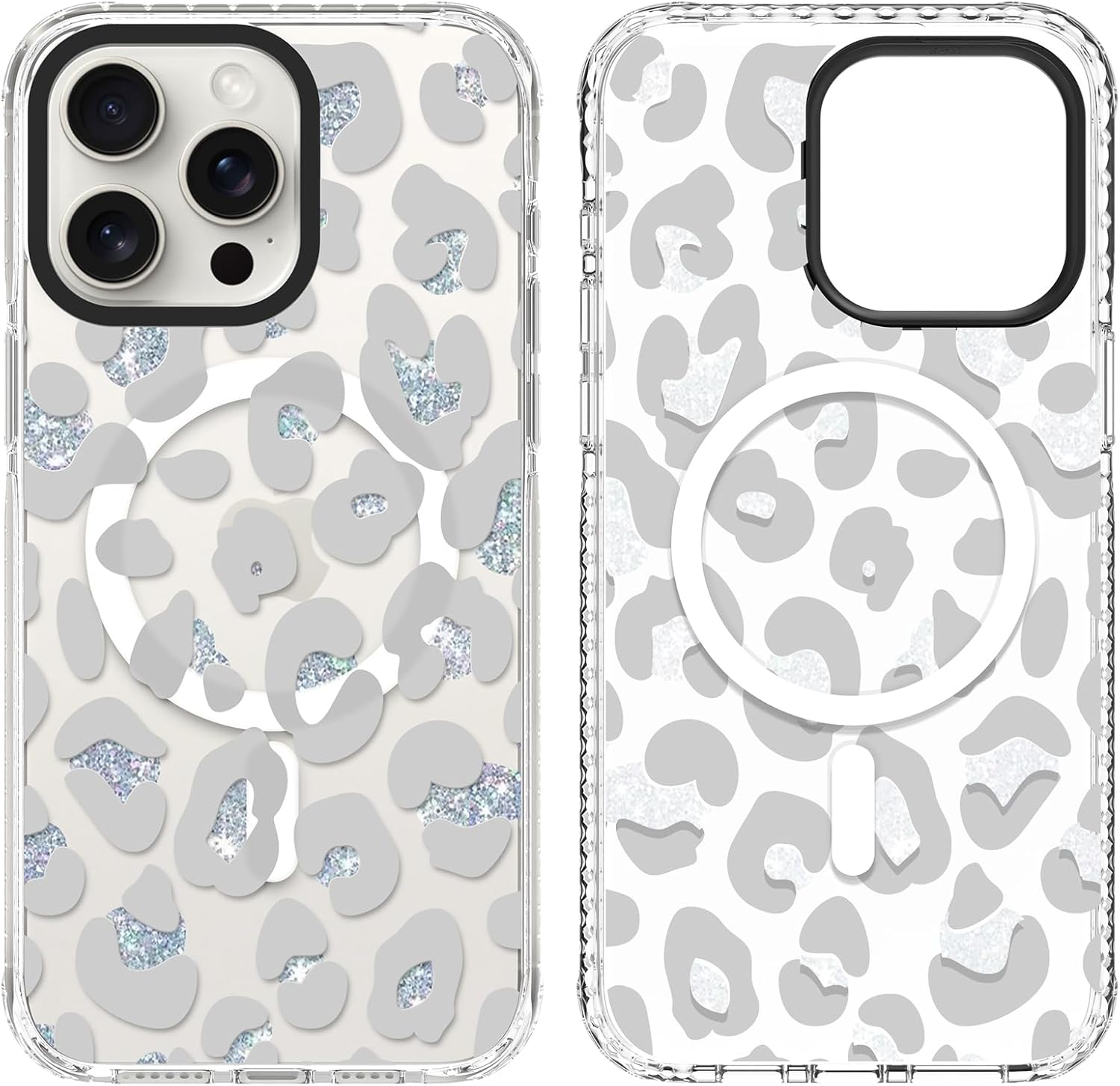 Amazon.com: SAKUULO Magnetic for iPhone 13 Pro Max Case Dark Purple Leopard Print Pattern ...