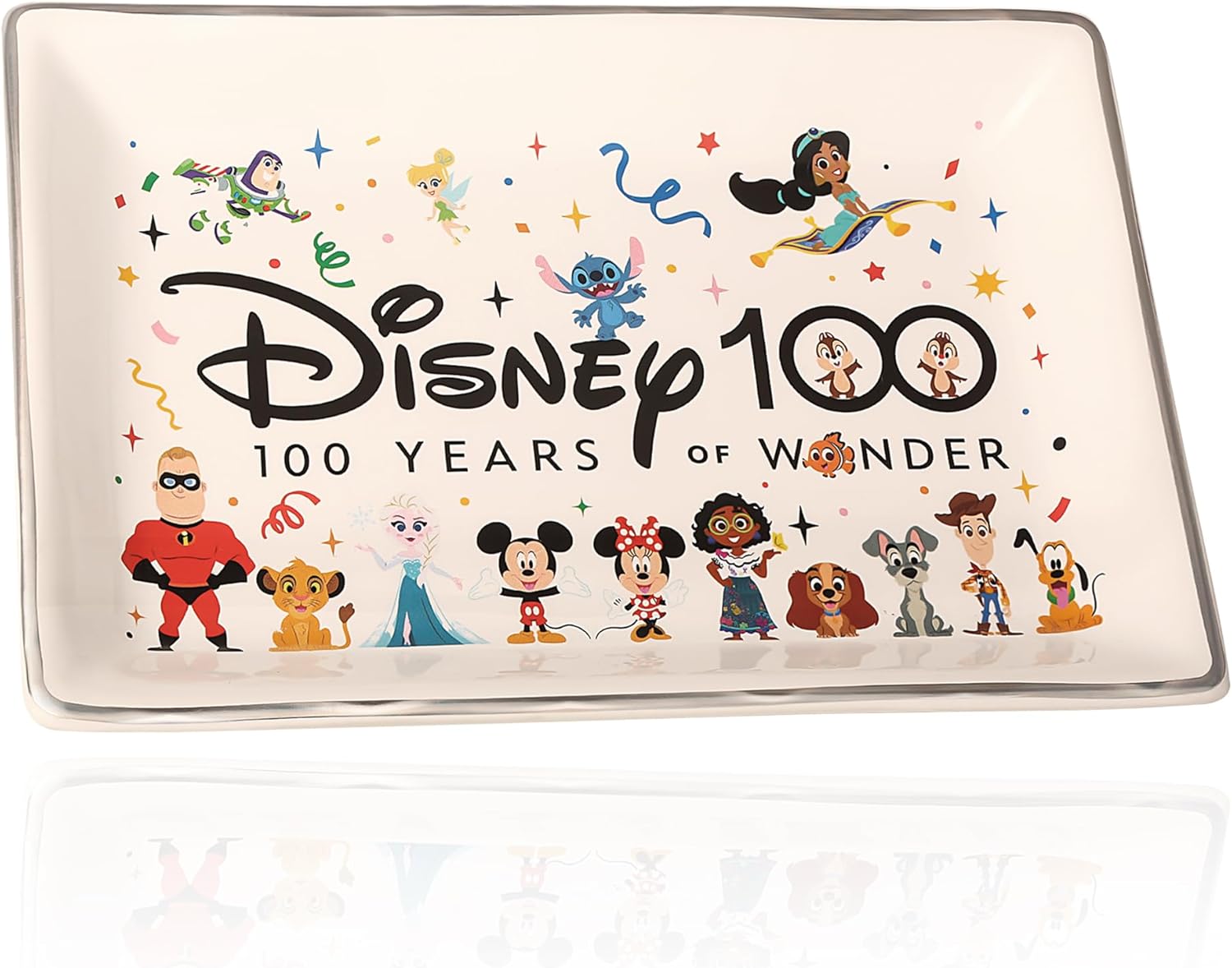 Amazon.com: Disney Jewelry Plate, Officially Licensed Cute Celebration ...