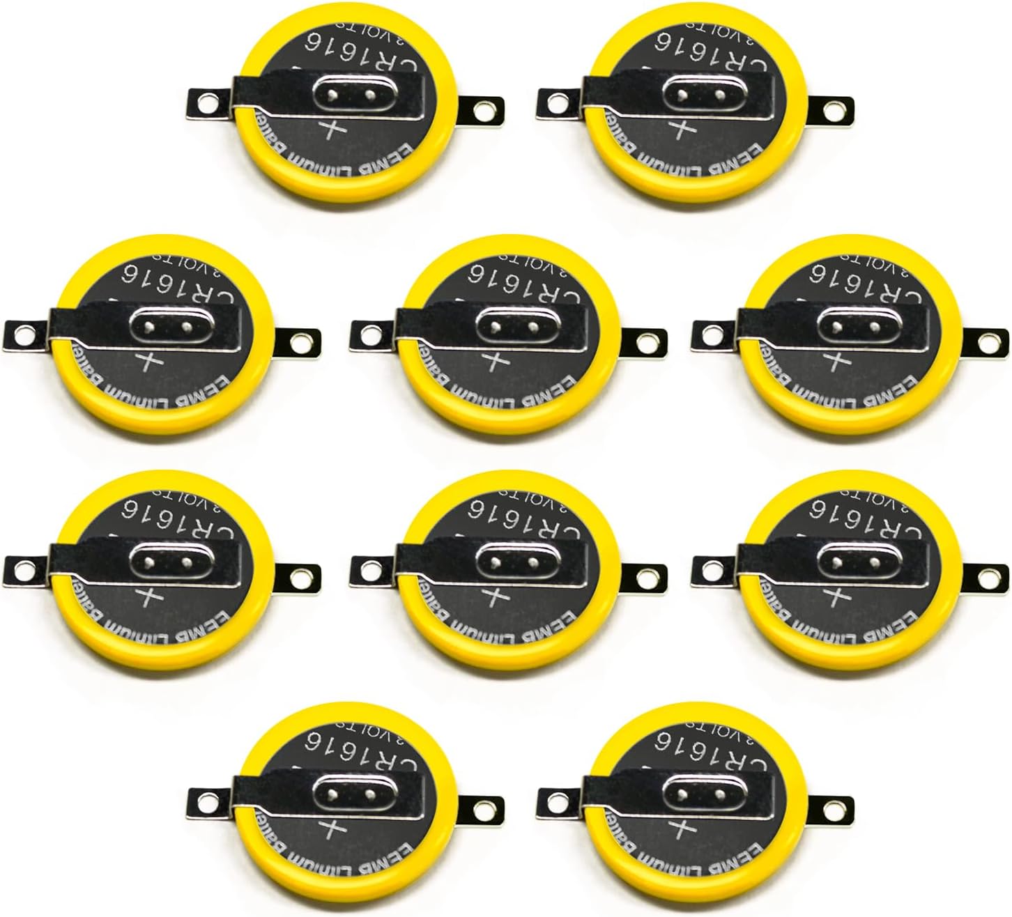 Amazon.com: EEMB 10PACK Tabbed CR1616 Battery with Solder Tabs for ...
