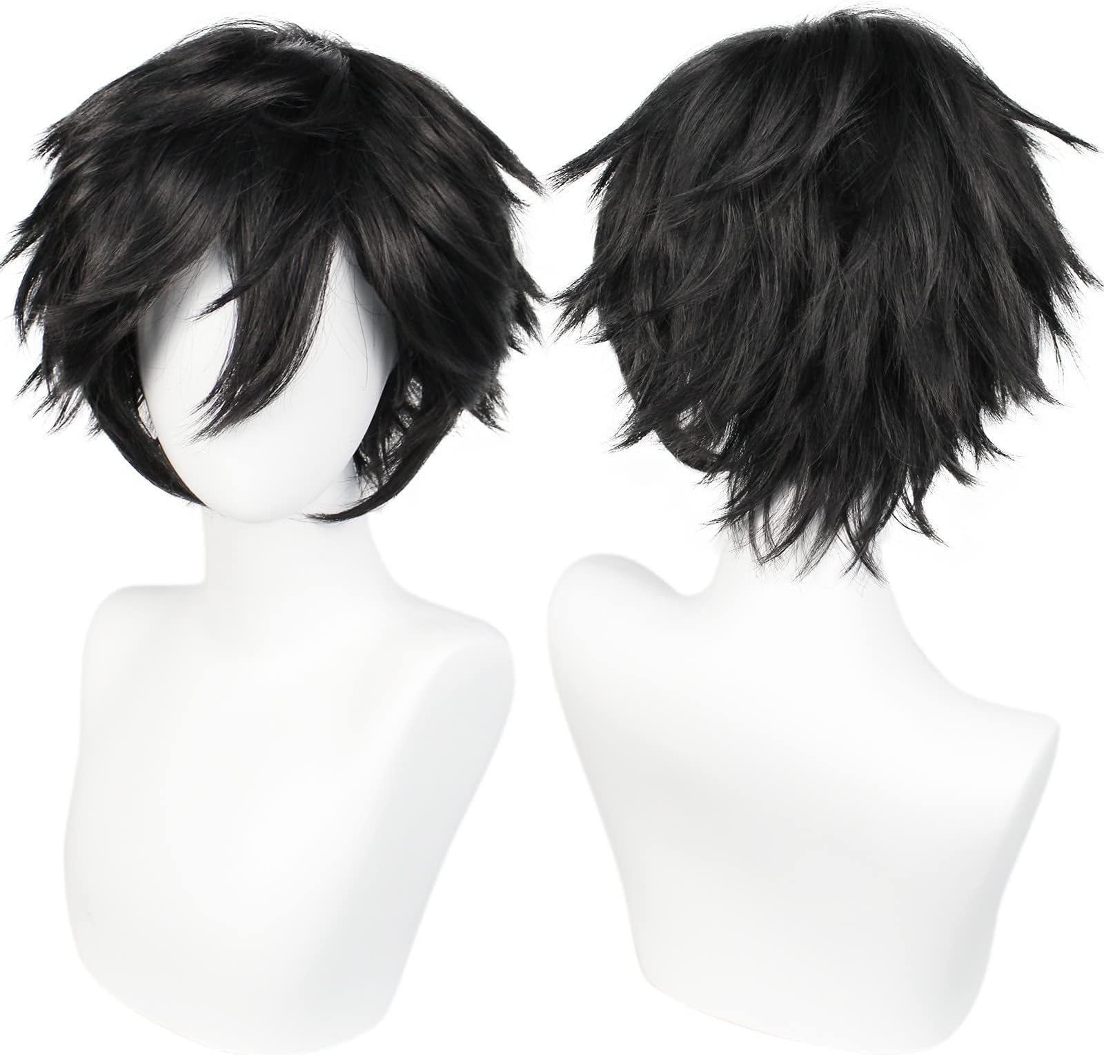 Amazon.com: Linfairy Anime Cosplay Wig Short Halloween Costume Hero Wig ...