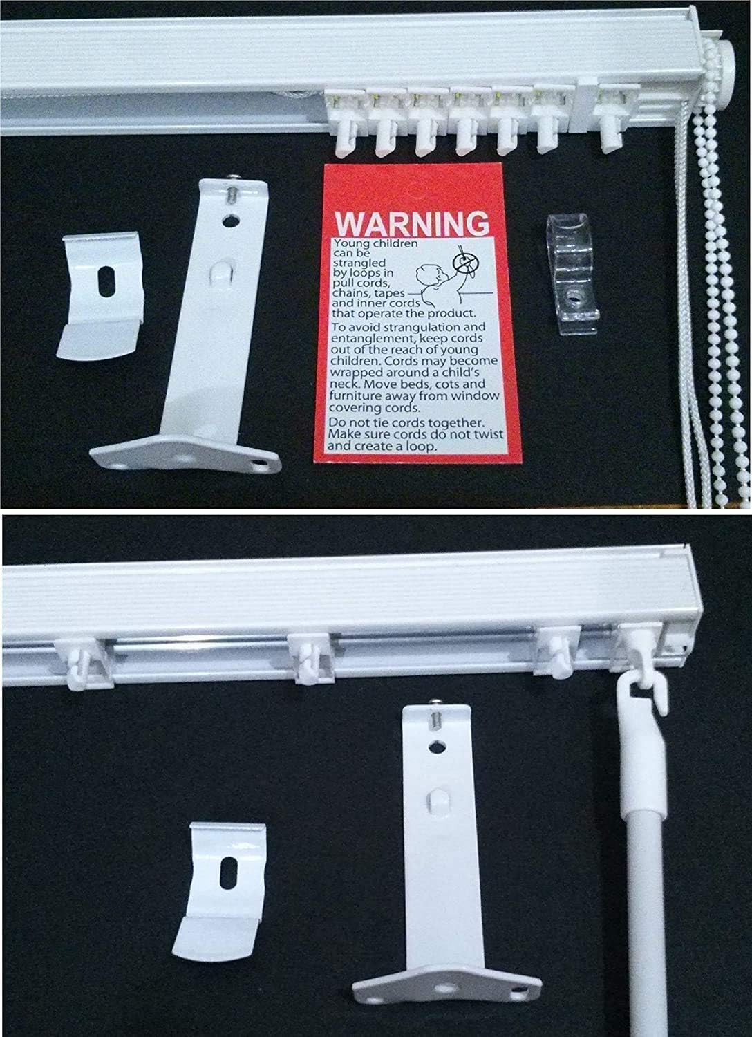 EveryHome Vertical Blind Headrail Track – Made to Measure – 89mm (3.5 ...