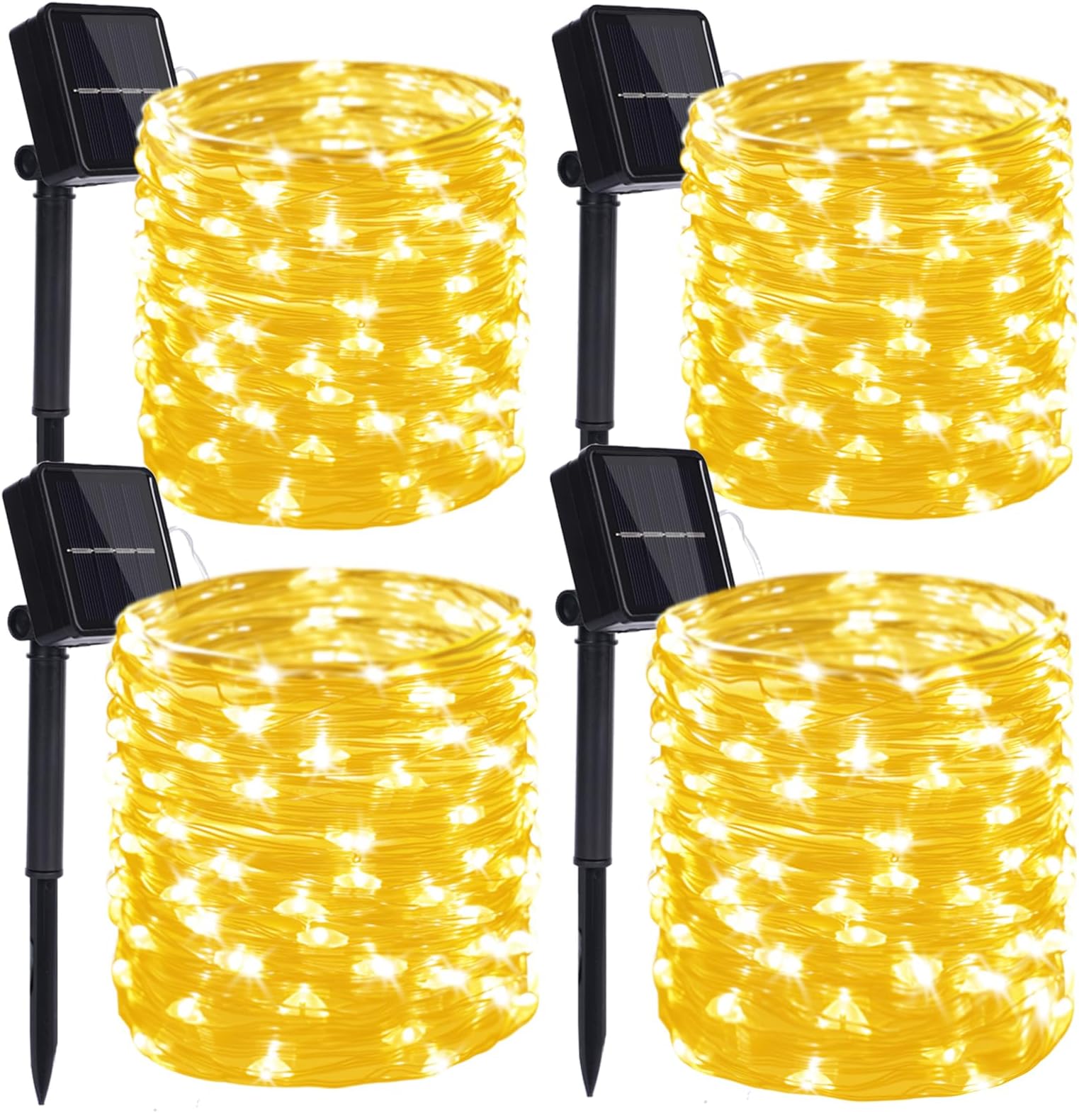 Ollny + 2 Pack Total 132FT 400LED Warm White Solar String Lights + 2 ...