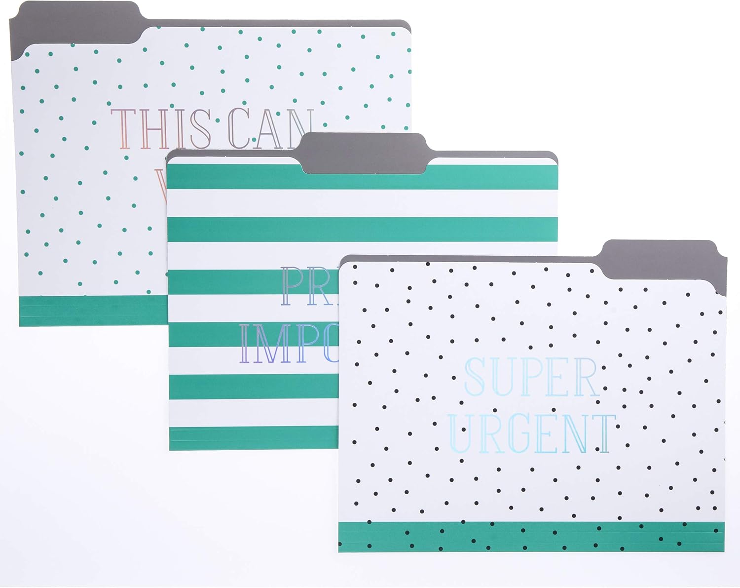 Amazon.com : Graphique Green Dots File Folder Set – Each Folder ...