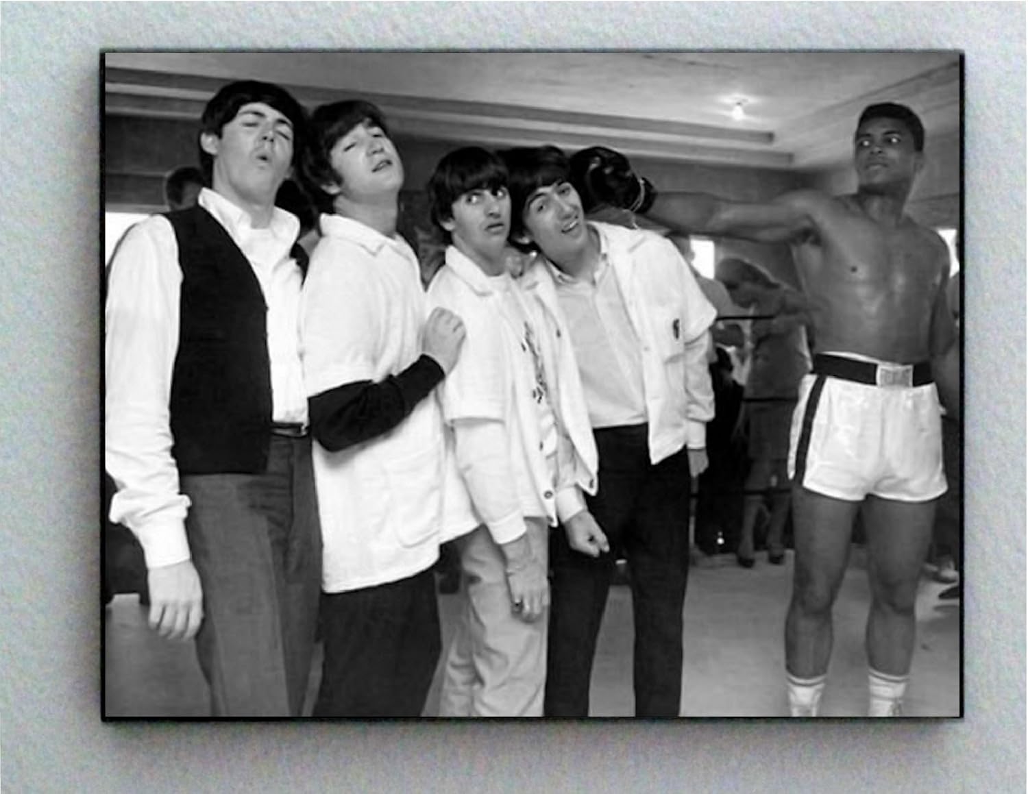 Amazon.com: Rare Framed Muhammad Ali and The Beatles Vintage Photo ...