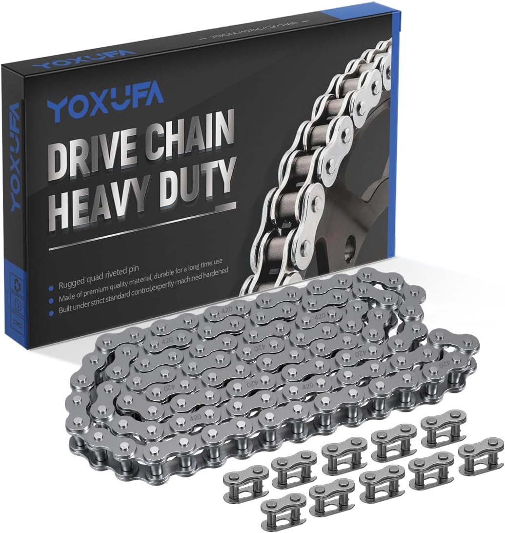 Amazon.com: Motorcycle 420 Chain Kit with 5 420 Chain Master Link ...