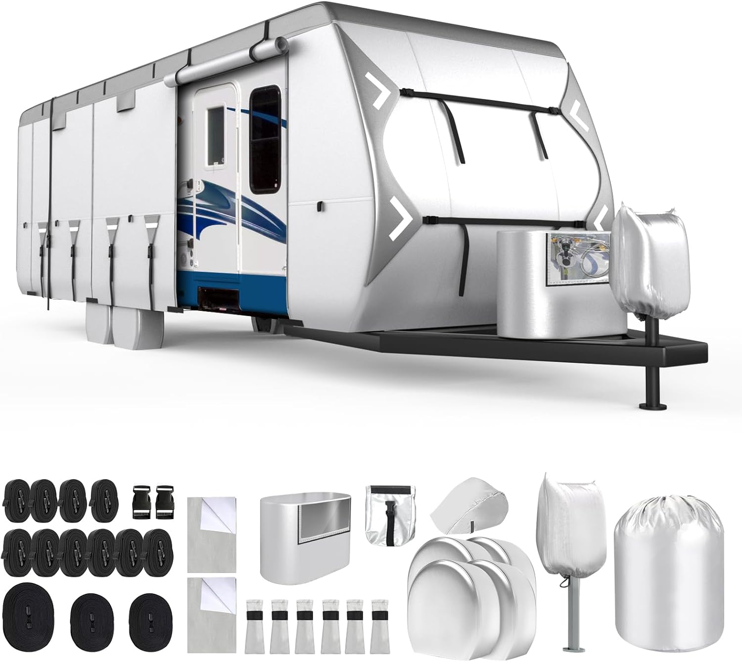 Amazon.com: Mofeez Oxford Fabric Travel Trailer RV Cover, Camper Cover ...