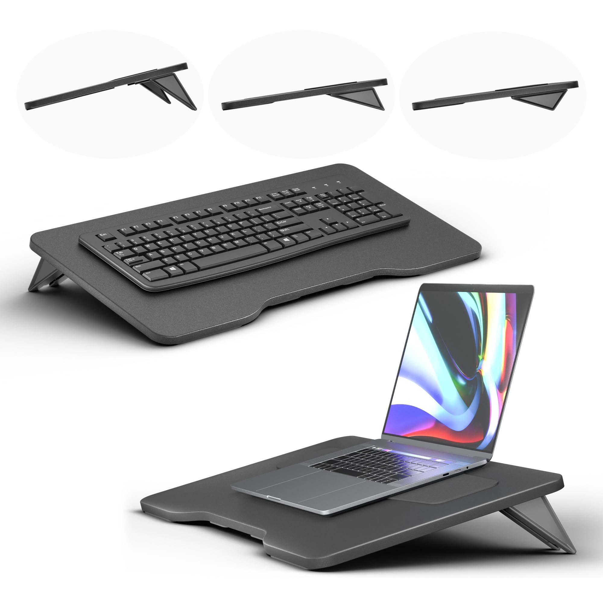 Amazon.com: UPGRAVITY Tilted Wooden Computer Keyboard Stand - 23.6" x ...