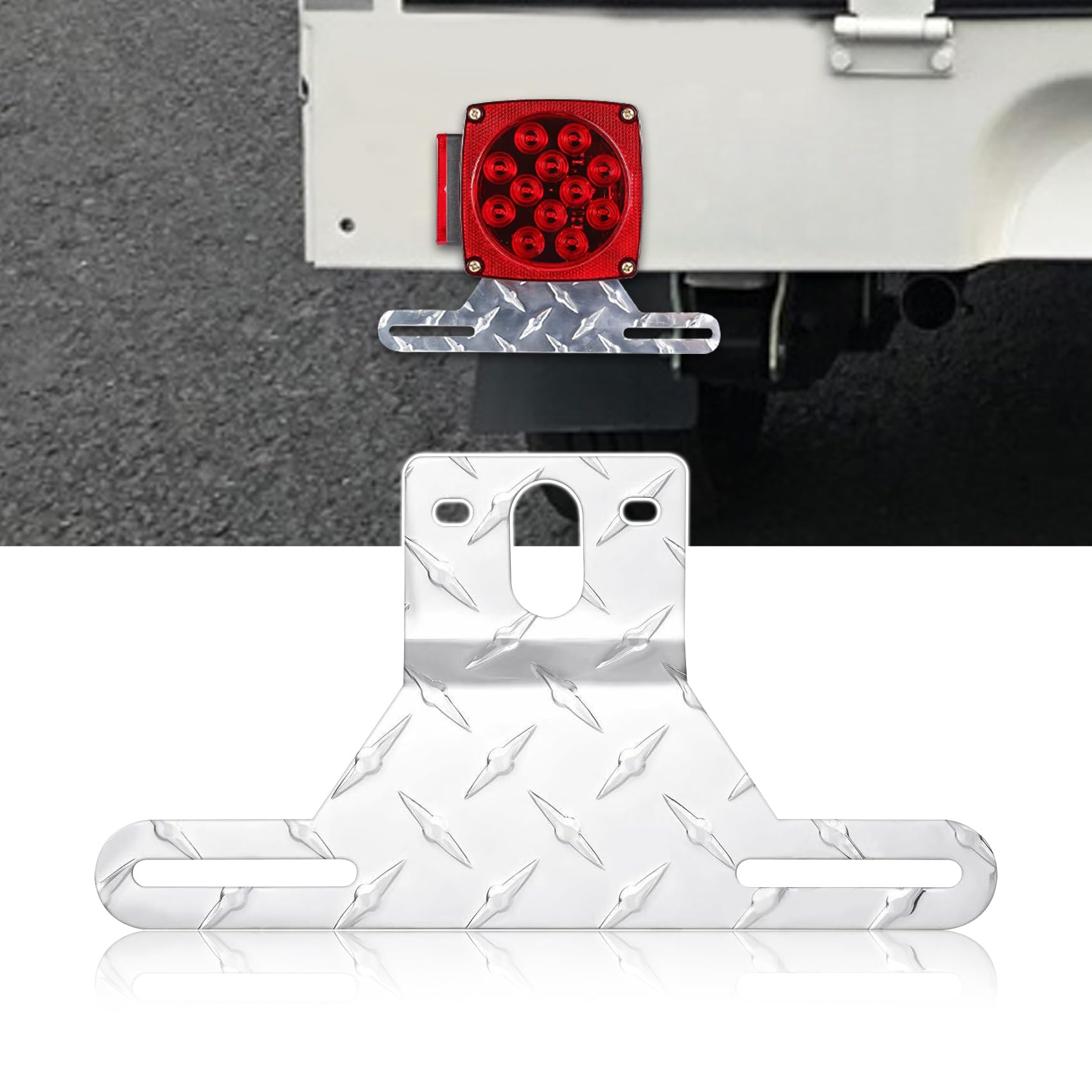 Amazon.com: Lecctso Trailer License Plate Bracket, License Plate ...