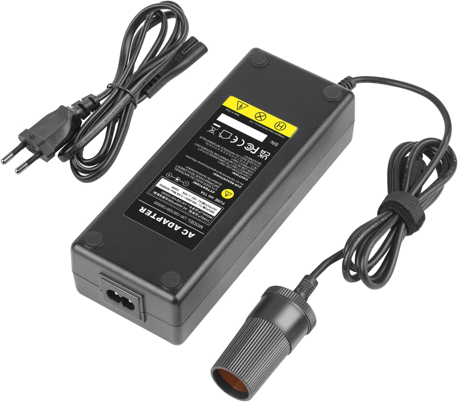 BGFOX 180W/15A KFZ Netzadapter, 2.65M Spannungswandler 230V auf 12V ...