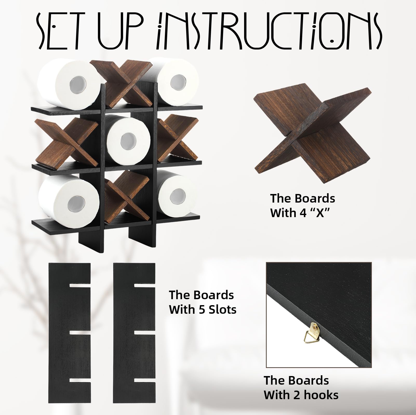 Snapklik.com : Weysat Tic Tac Toe Toilet Paper Holder Stand Toilet ...