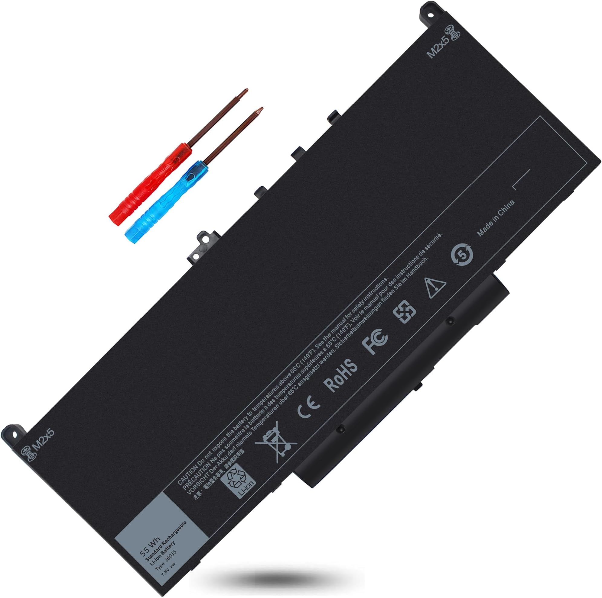 Amazon.com: 7.6V 55Wh J60J5 Battery Compatible with Dell Latitude E7470 ...