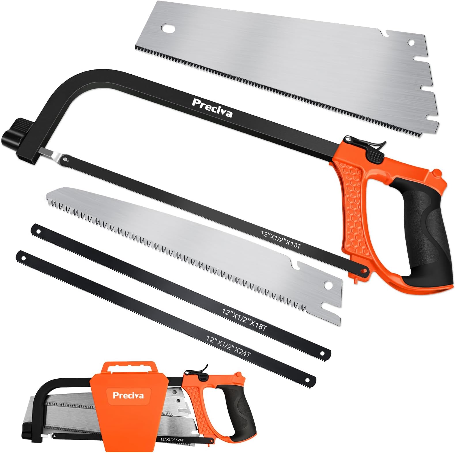 3-in-1 Hacksaw Set, Preciva Universal Metal Hack Saw, 300mm*2, 280mm ...