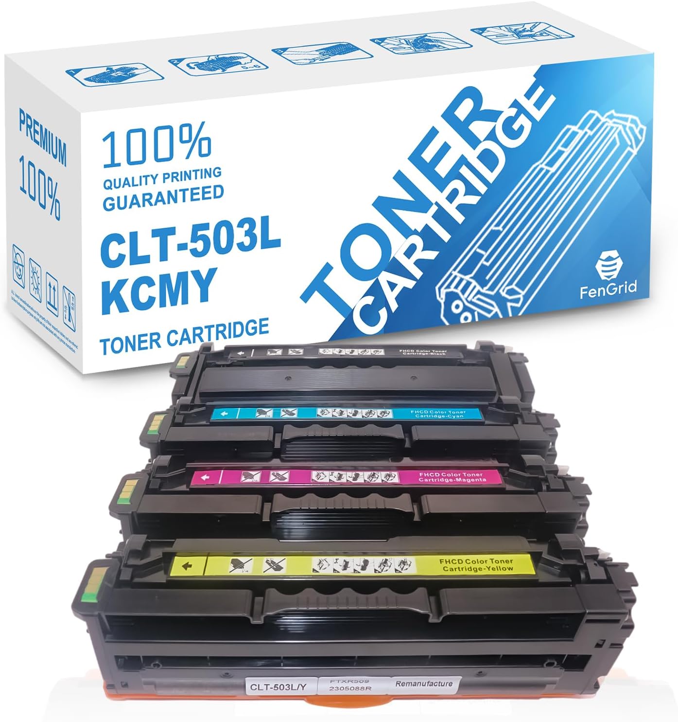 Amazon.com: FenGrid CLT-503L High Capacity Toner Cartridge Set CLT503L CLT-K503L CLT-C503L CLT ...