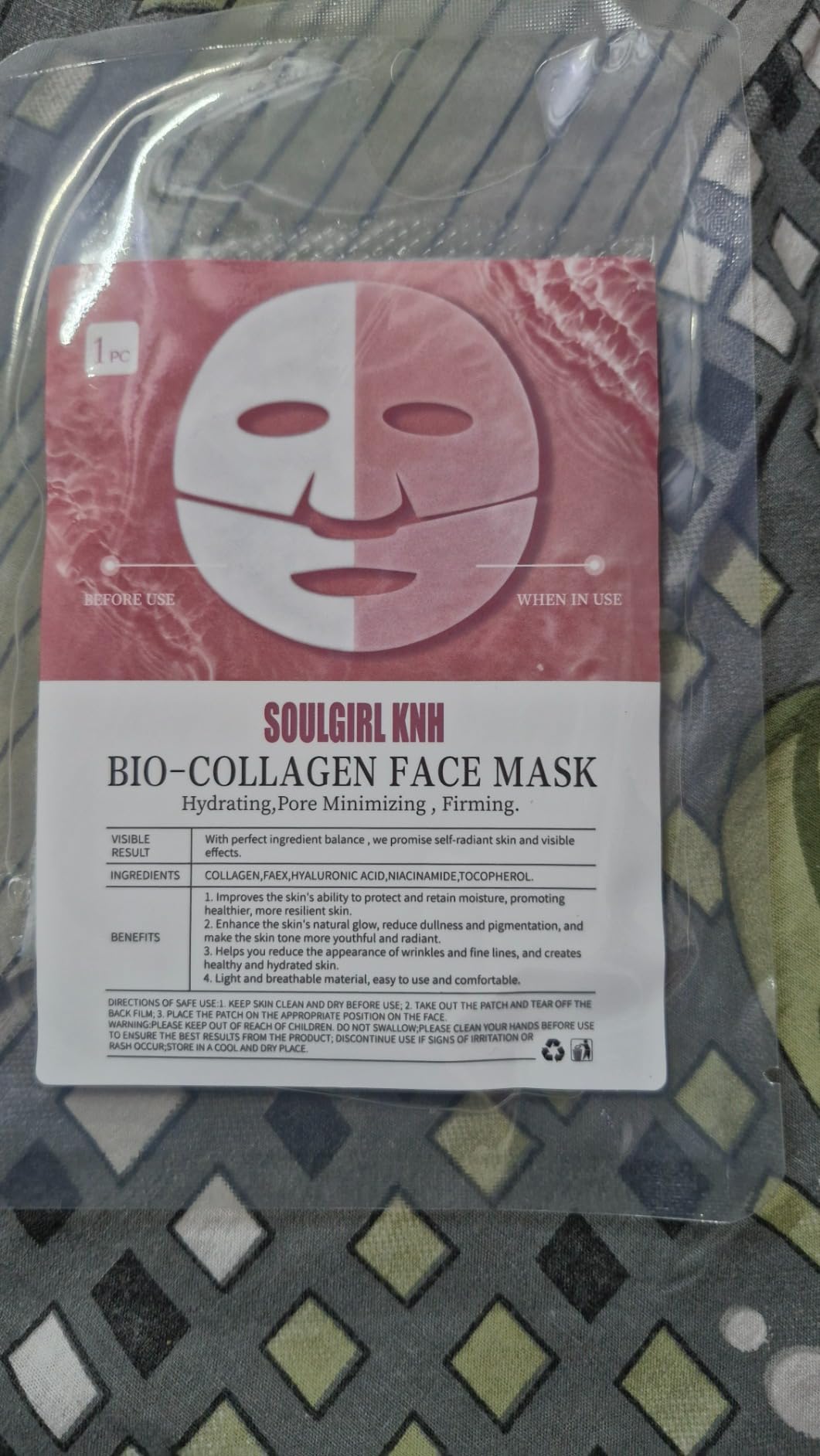 Buy Face Mask Bio-Collagen Real Deep Mask, Hydrating Overnight Korean ...