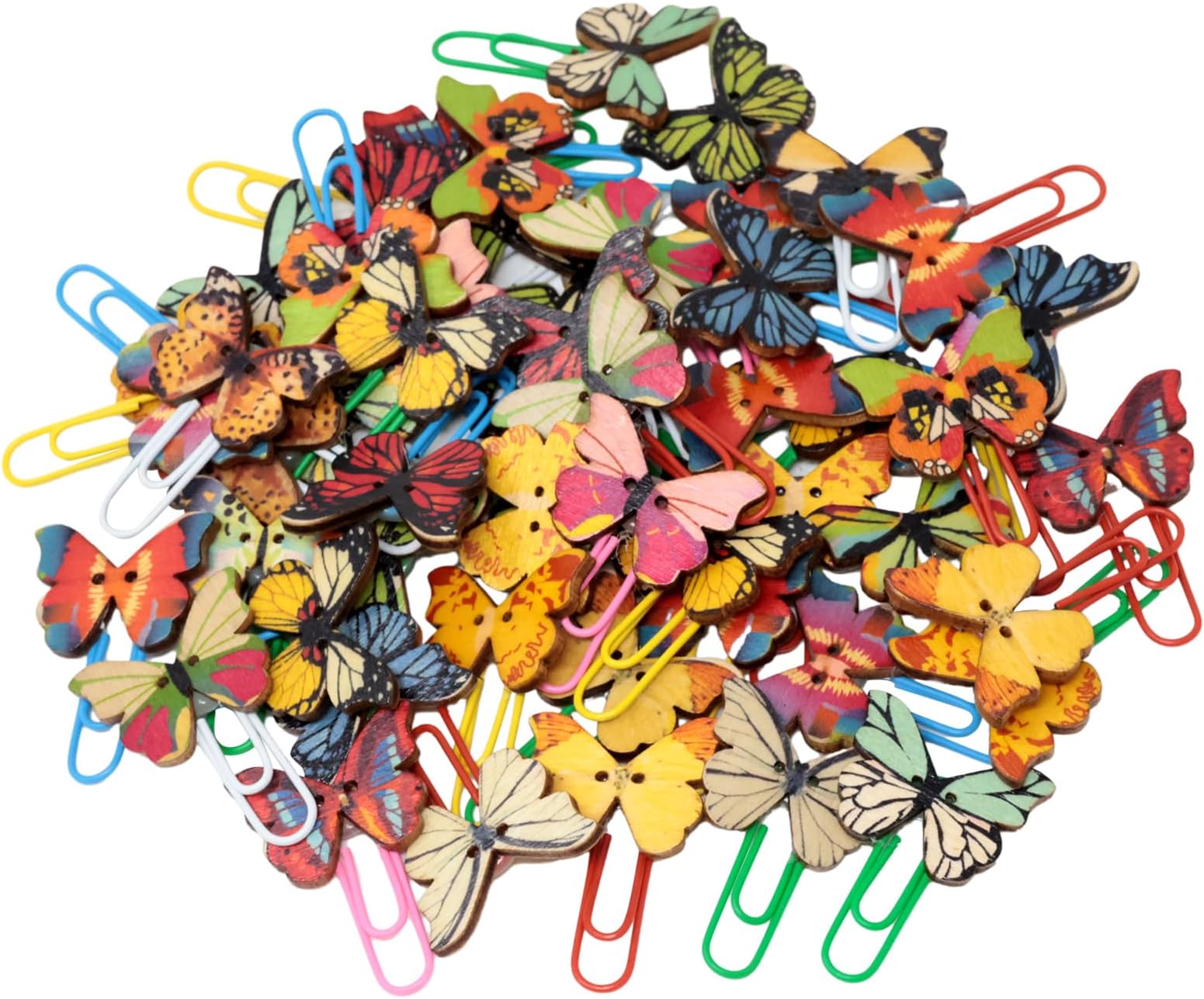 Amazon.com : yueton 54 PCS Cute Butterfly Paper Clips Creative Cartoon ...