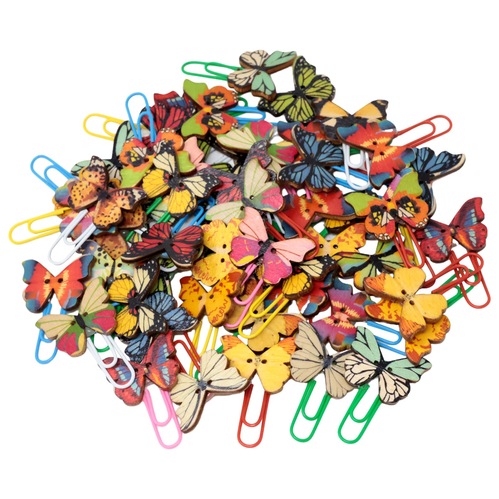 Amazon.com : yueton 54 PCS Cute Butterfly Paper Clips Creative Cartoon ...