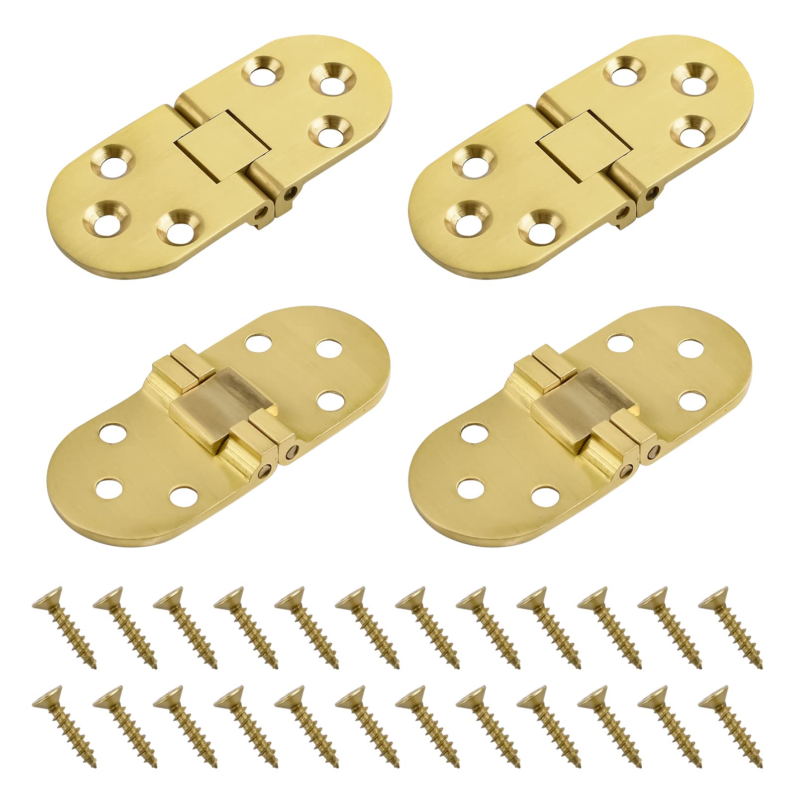 INCREWAY Furniture Hinge, 4 Pcs Solid Brass Thick Butler Tray Hinge ...