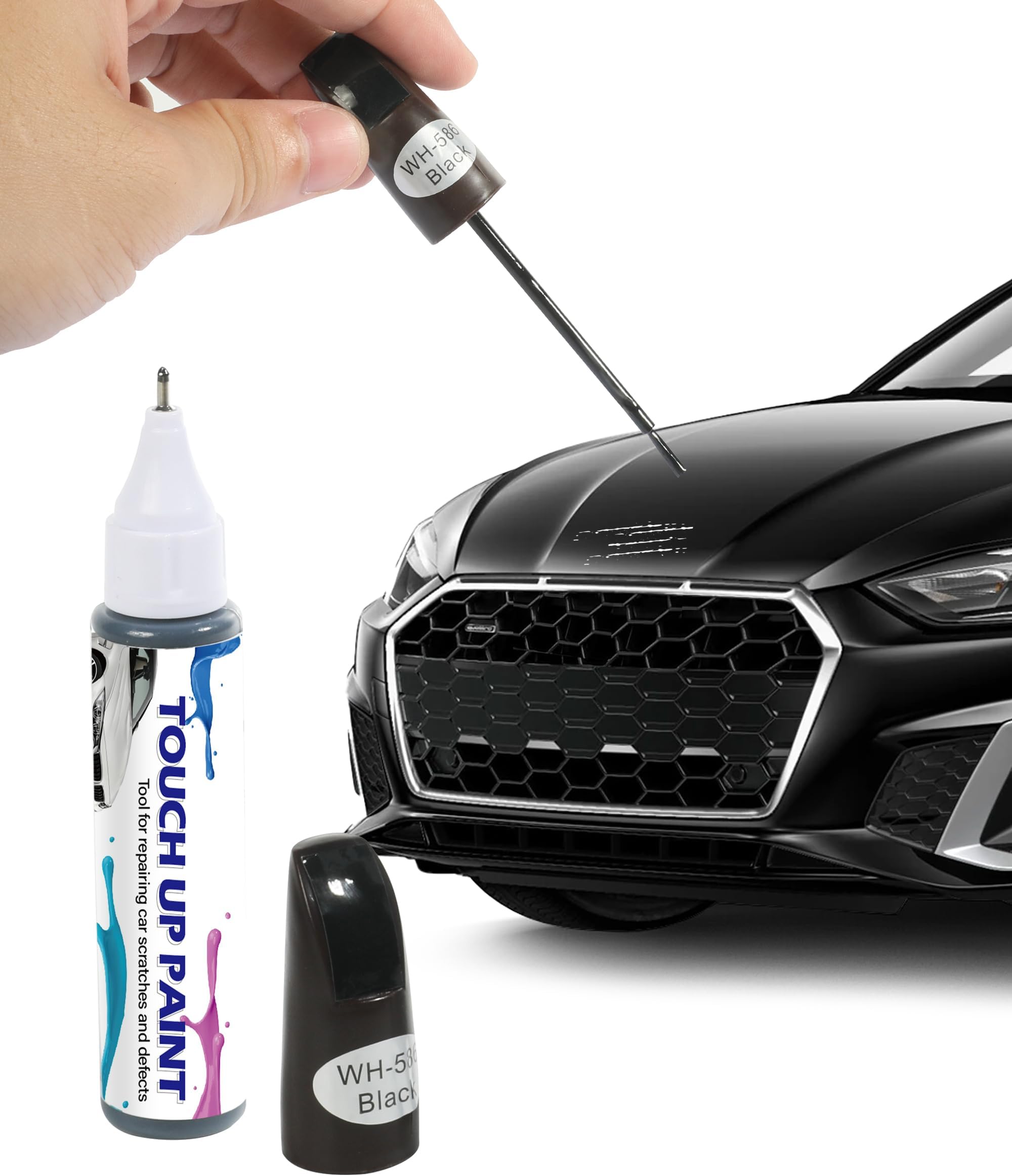 Amazon.com: Ouzorp Car Touch Up Paint Black Fill Pen Scratch Repair Two ...