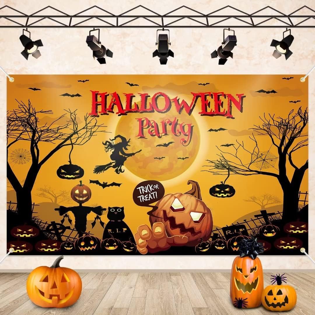 Halloween Decorations, Happy Halloween Banner, Scary Halloween Backdrop ...