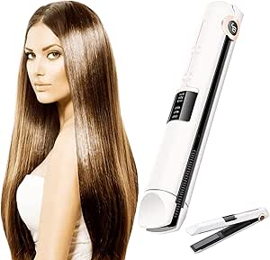 Amazon.com: Cordless Hair Straightener&Curler 2 in 1 Cordless Travel Flat Lron for Touching Up ...